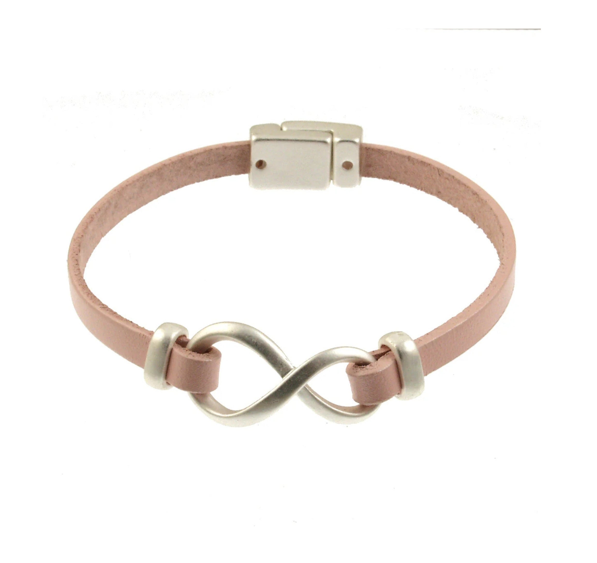 Matte Silver & Pink Infinity Magnetic Bracelet – Benet Store, Inc.